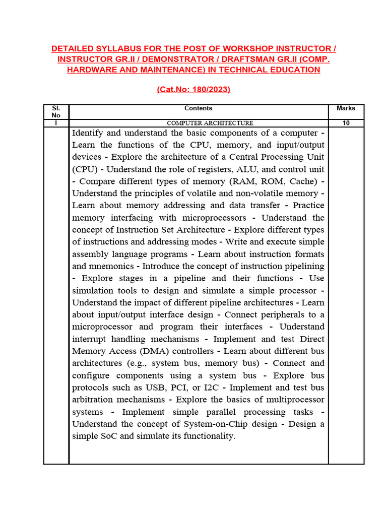 Technical Education Workshop Syllabus | PDF | Computer Network ...