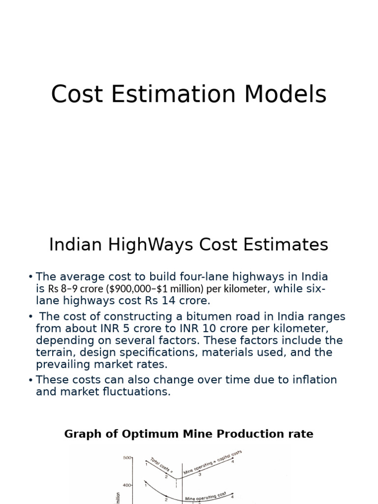 Cost Estimation Models Approaches For Metal Mines Pdf Mining