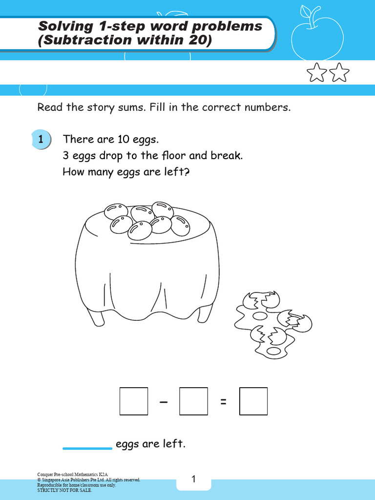Preschool Math: Simple Subtraction | PDF