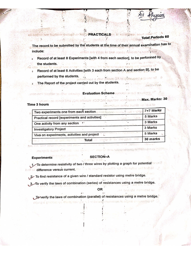 Physics practical | PDF
