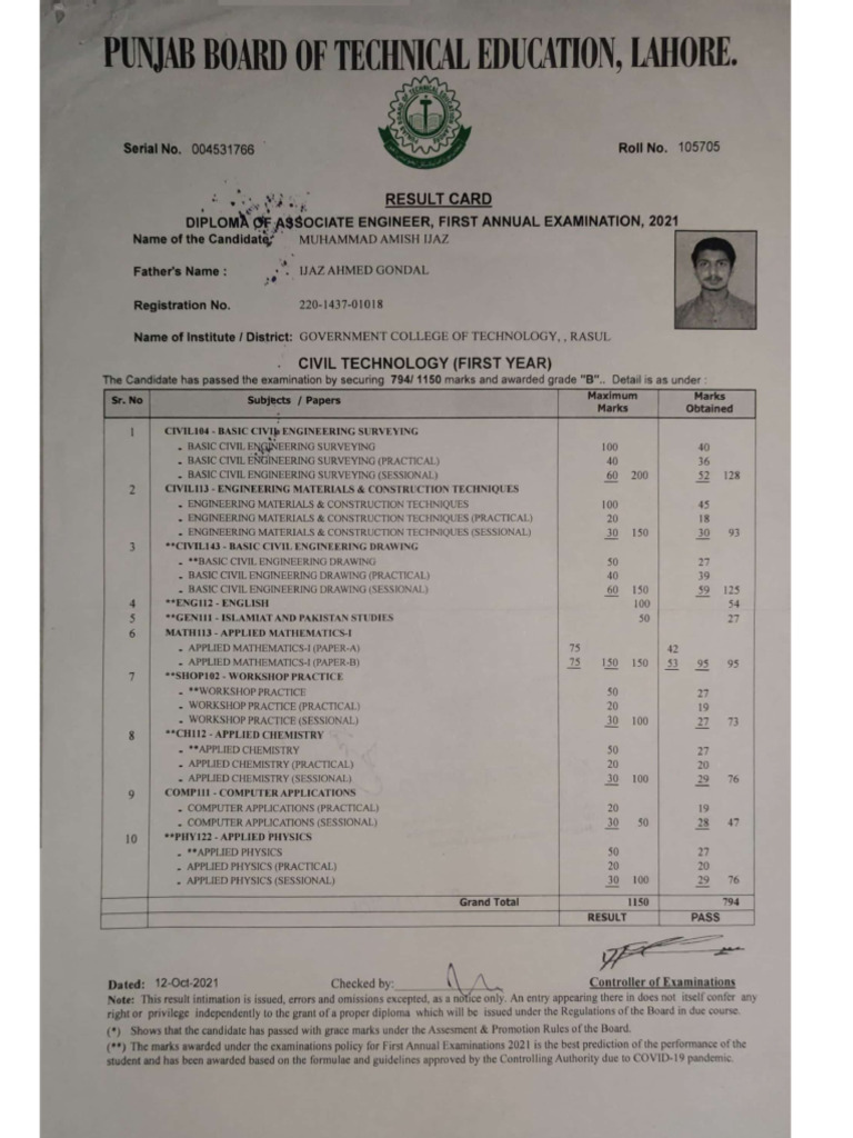12grade Transcript | PDF