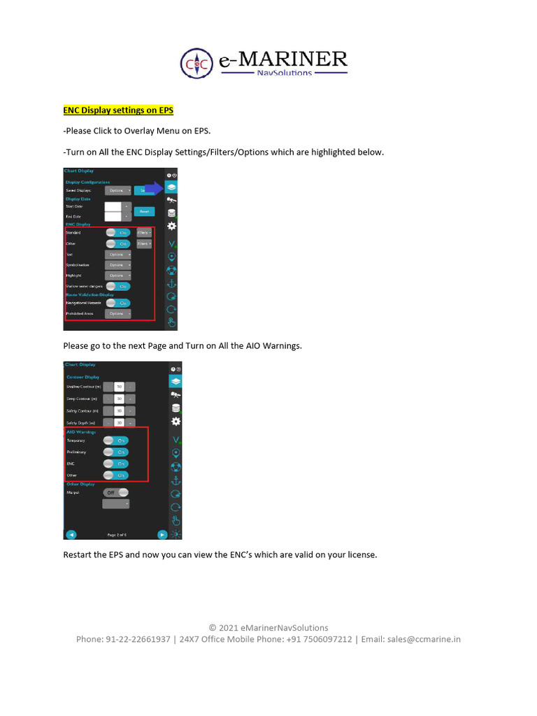 ENC Display On EPS | PDF