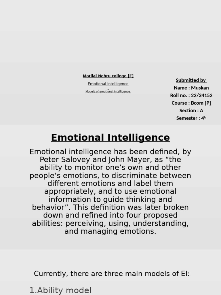 I Am Sharing 'Ei' With You | PDF | Emotional Intelligence | Emotions