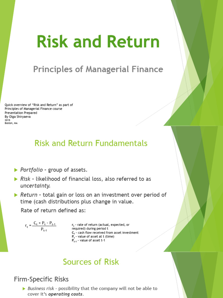 Understanding Risk and Return in Finance | PDF | Capital Asset Pricing ...