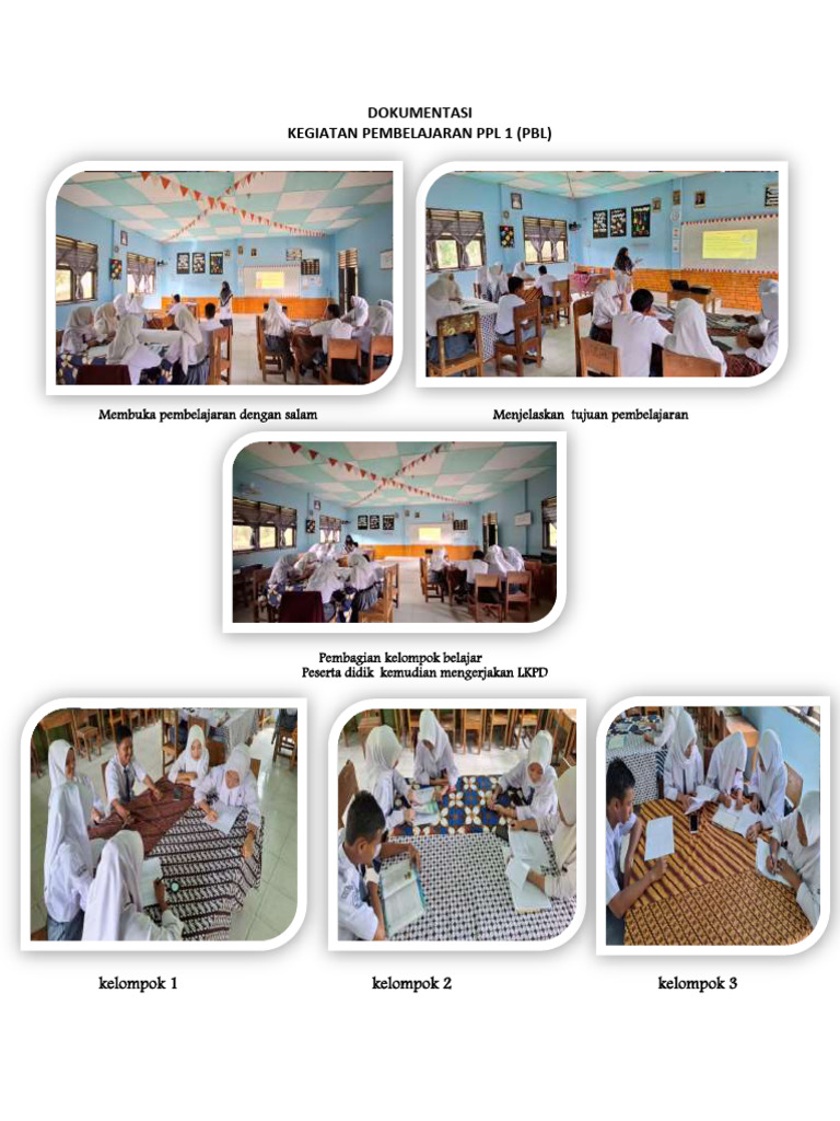 Dokumentasi Pembelajaran PPL 1 PBL Sulastri | PDF