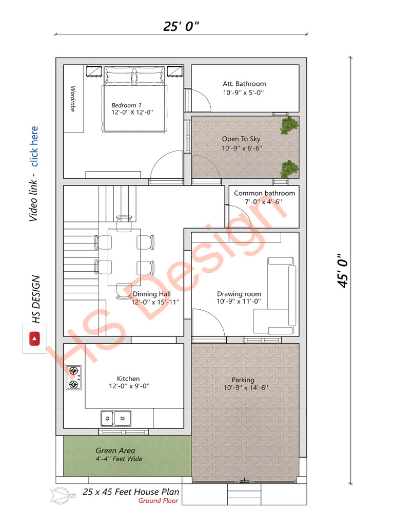 25 X 45 Feet F Plan - Merged | PDF