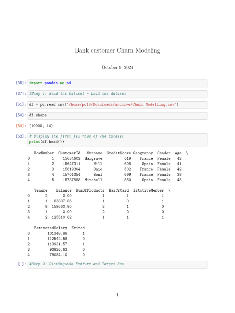 Bank Customer Churn Modeling | PDF | Accuracy And Precision | Statistical Analysis