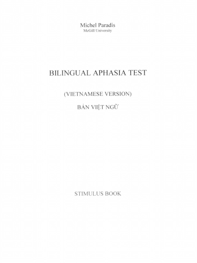 Vietnamese Stimulus Book 0 | PDF