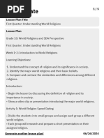 Grade5 LS3 Religion Lesson Plan | PDF | Lesson Plan | Spirituality