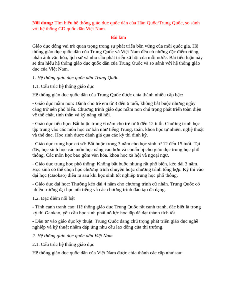 Câu hỏi thu hoạch chuyên đề BB6 - Quản lý Nhà nước về giáo dục | PDF