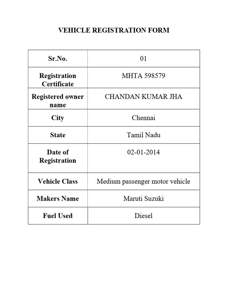 VEHICLE REGISTRATION Hi | PDF | Motorcycle | Vehicles