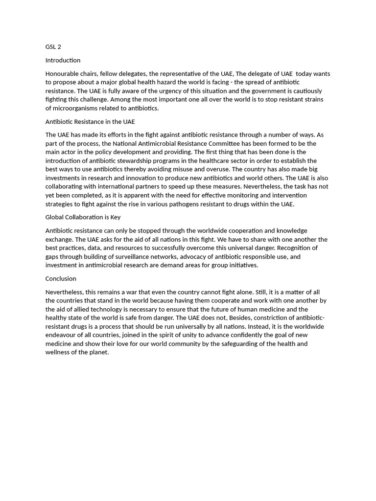 GSL 2 | PDF | Antimicrobial Resistance | Public Health