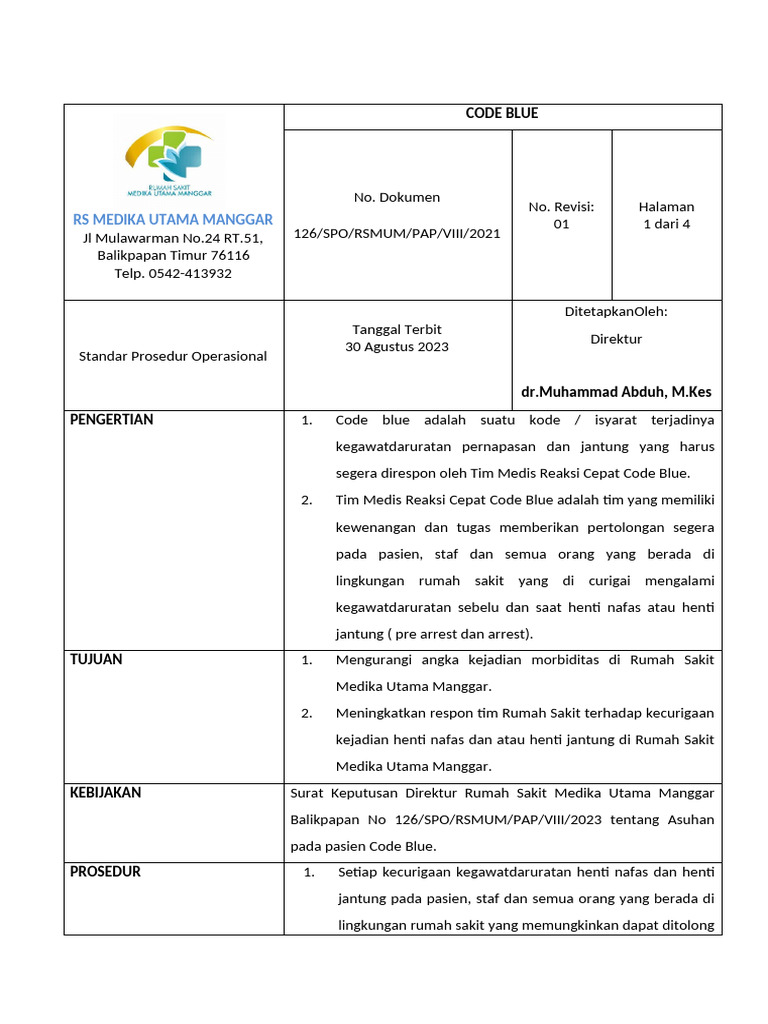 Spo Code Blue | PDF