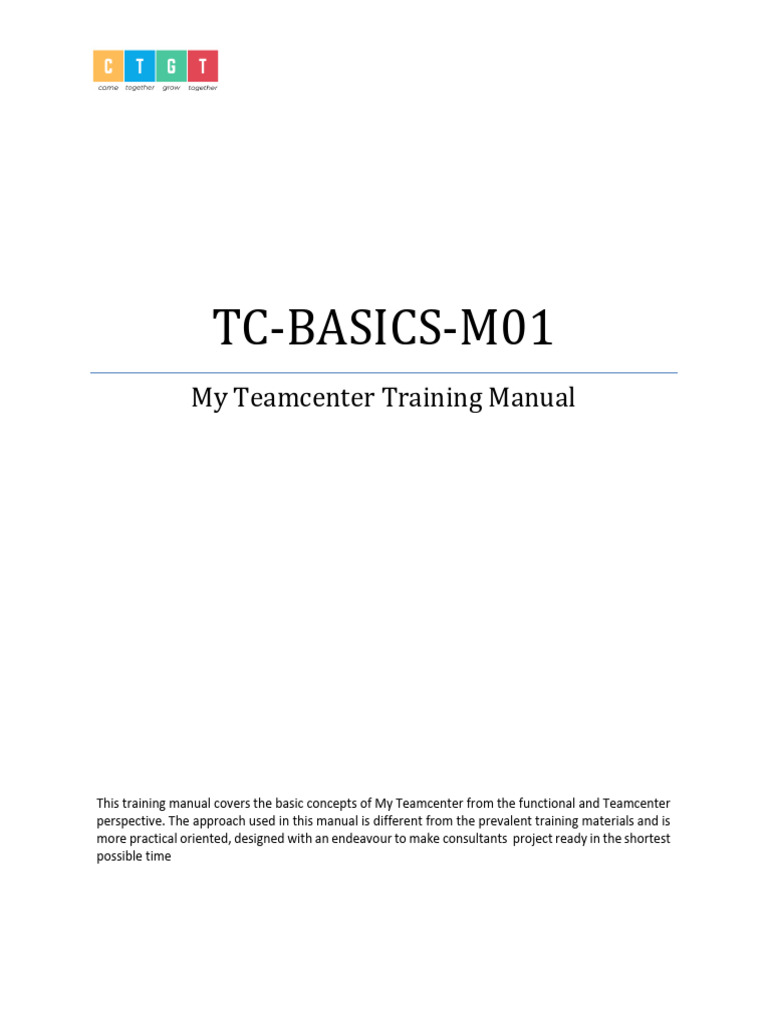 MyTeamcenter Training Manual | PDF | Computer File | Computing