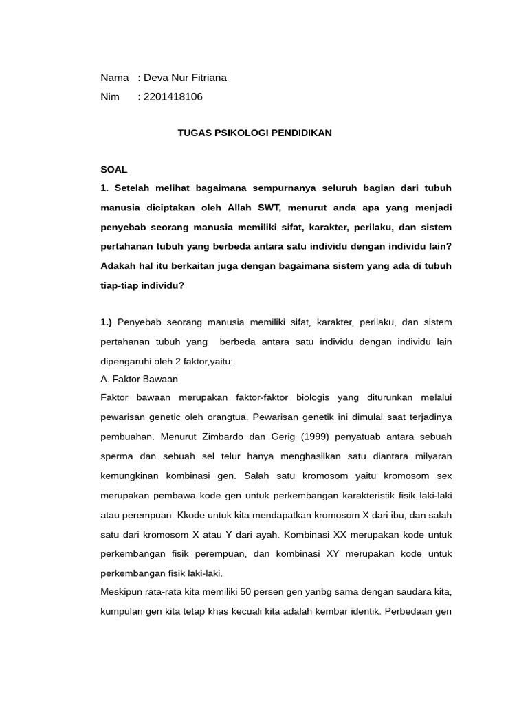 Faktor Penyebab Perbedaan Individu dan LGBT | PDF