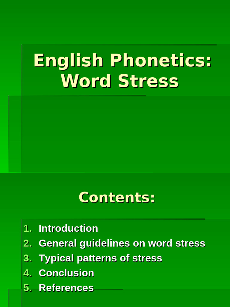 Understanding English Word Stress | PDF | Stress (Linguistics ...