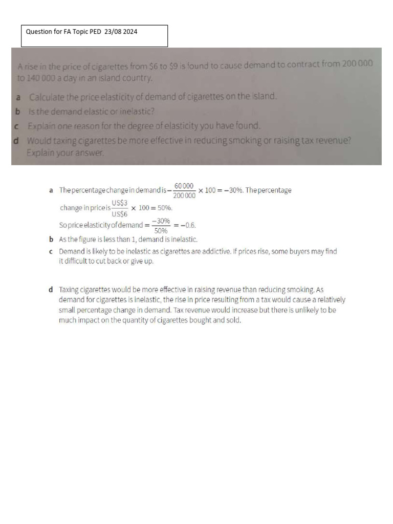 FA PED 23 Aug 2024 Question and Solution | PDF