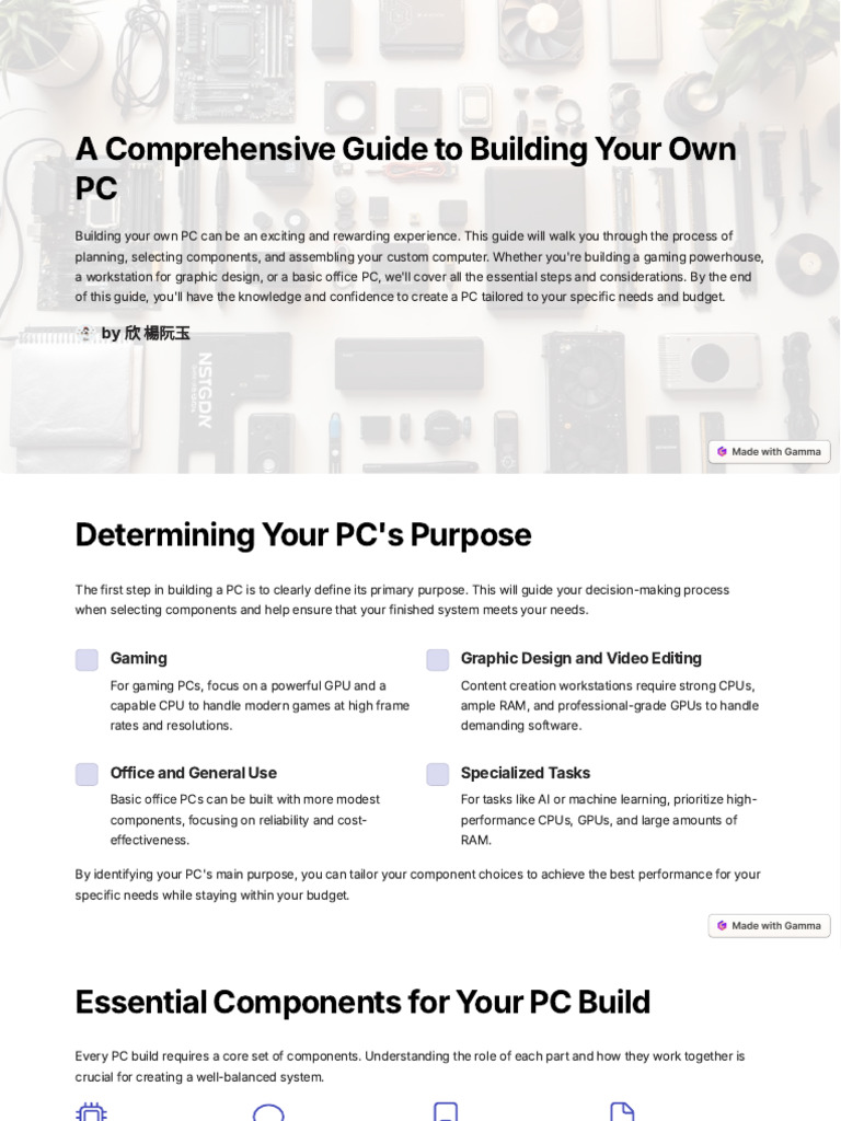 A Comprehensive Guide To Building Your Own PC | PDF | Personal Computers | Graphics Processing Unit