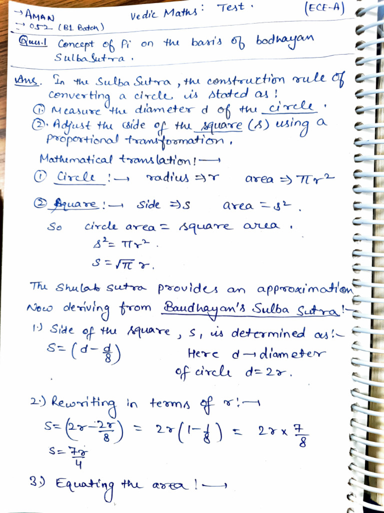 Ancient Indian Geometry: Pi in Sulba Sutra | PDF