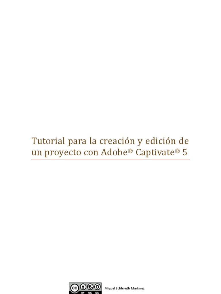Tutorial para La Creacion y Edicion de Un Proyecto Con Adobe Captivate 5 | PDF | Point and Click ...
