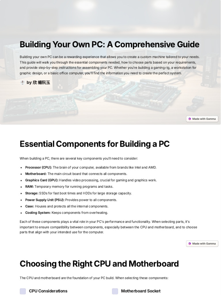 PC Building Guide for Enthusiasts | PDF | Graphics Processing Unit | Solid State Drive