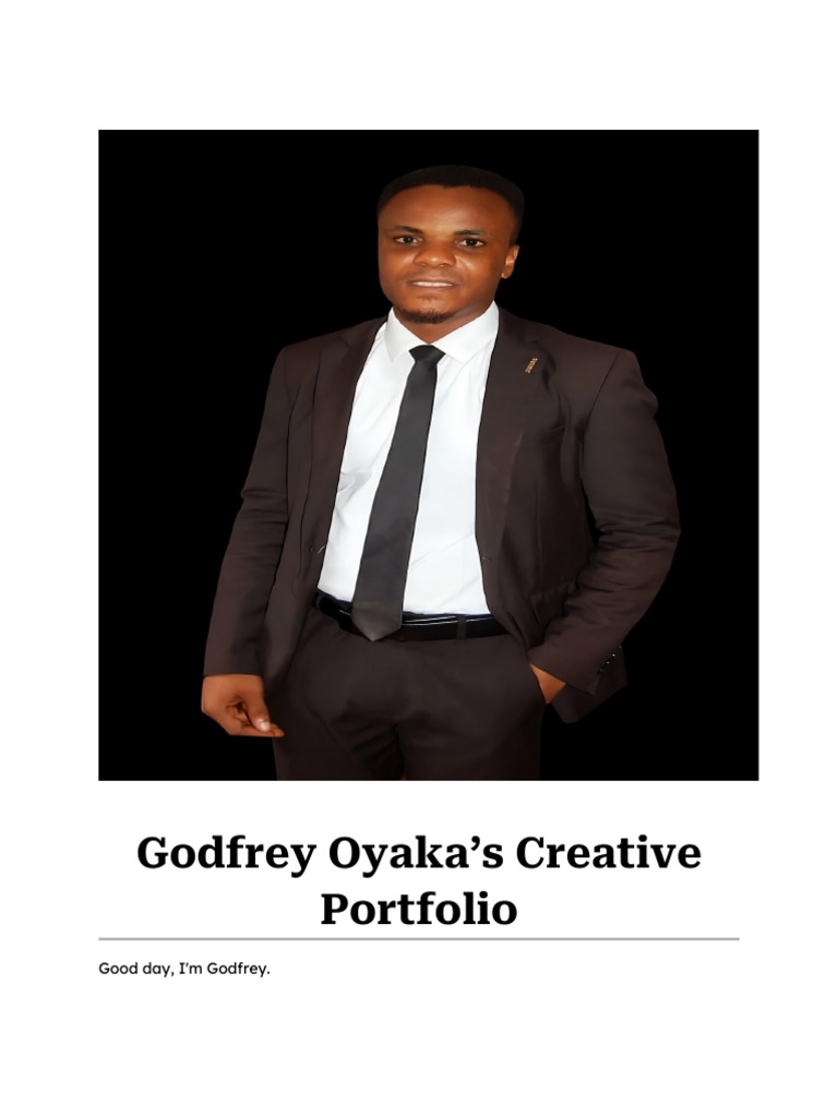Content Writing Portfolio - Godfrey Oyaka | PDF