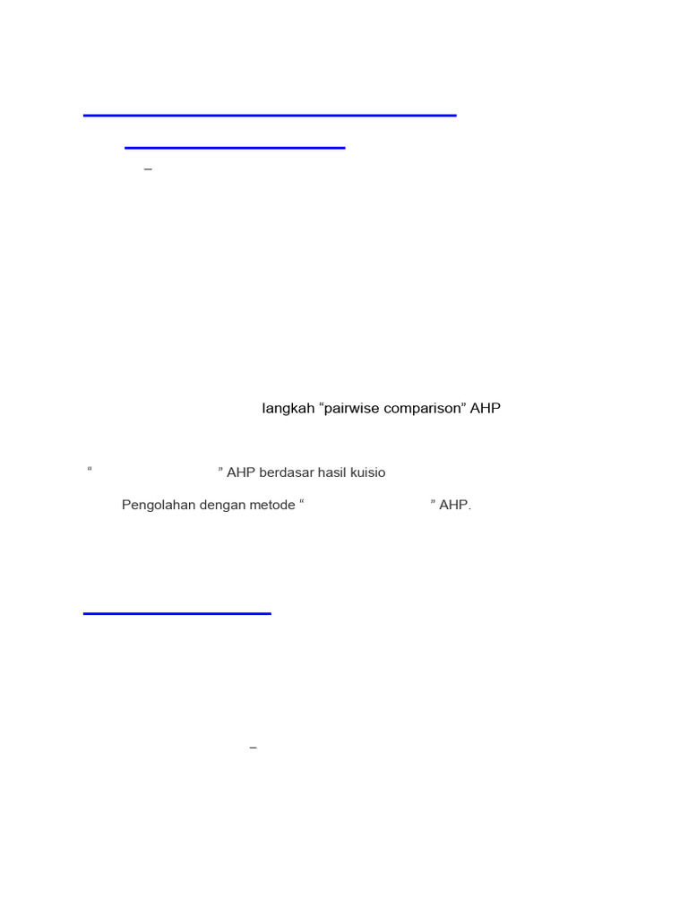 Tahapan Dalam Metode AHP | PDF
