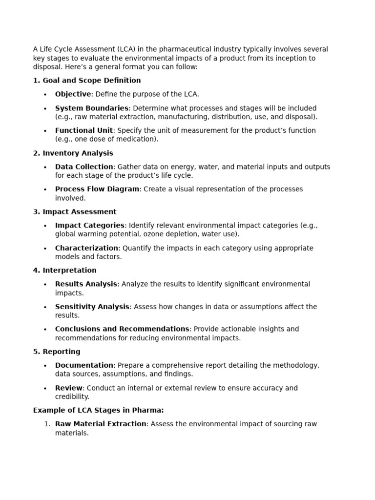 LCA Method | PDF | Life Cycle Assessment | Economy And The Environment
