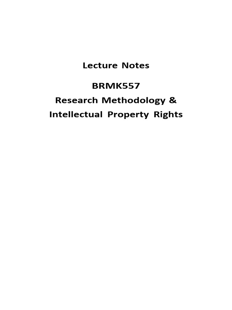 Research Methods & IP Rights Guide | PDF | Motivation | Motivational