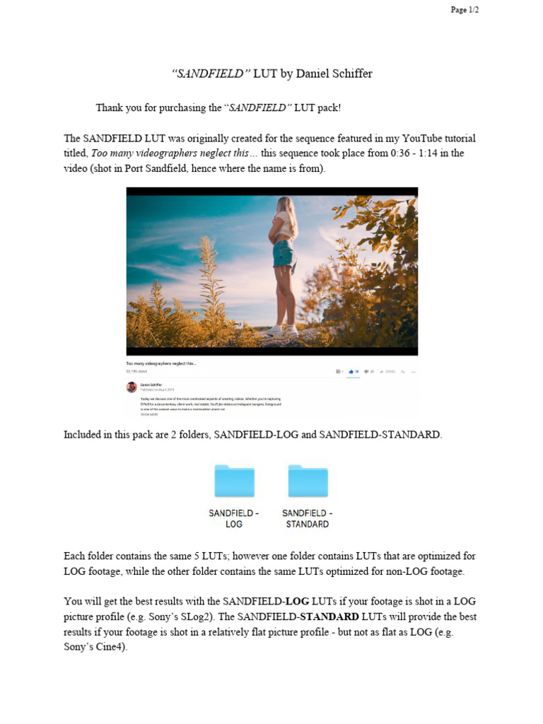 Sandfield Luts | PDF