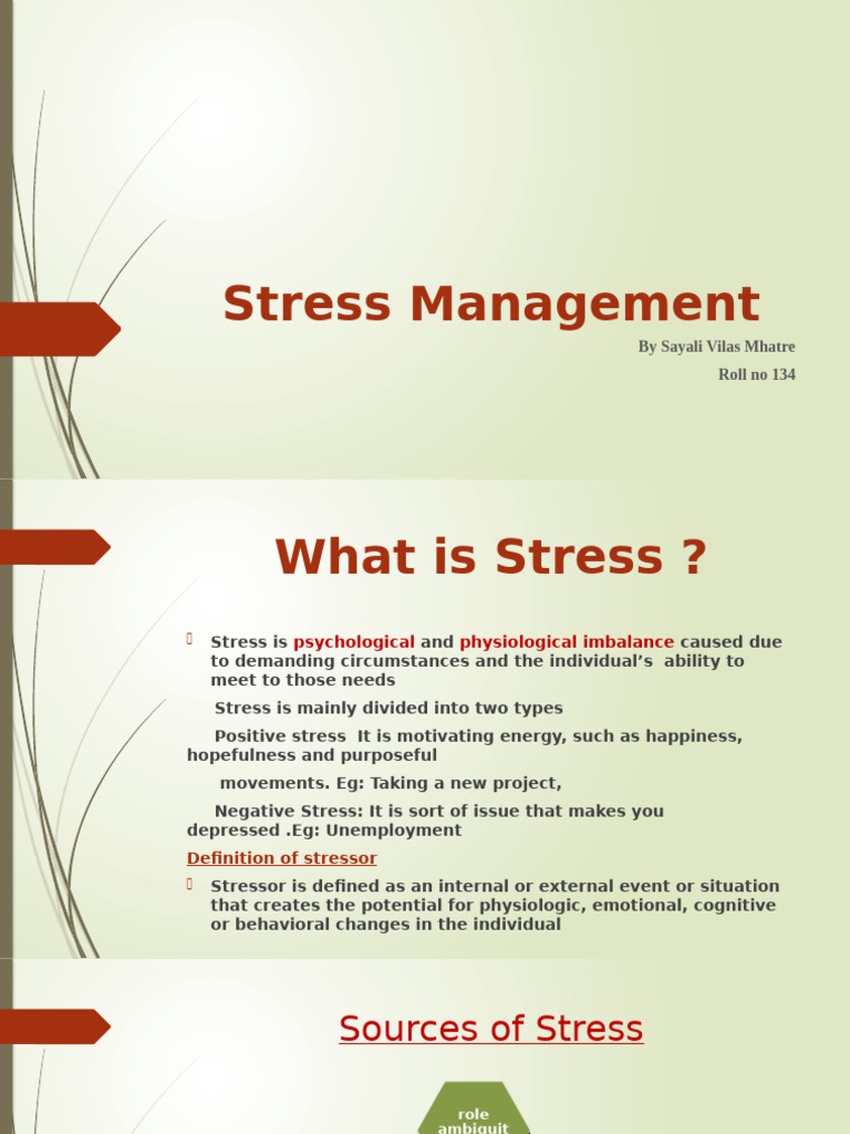 Stress Management | PDF