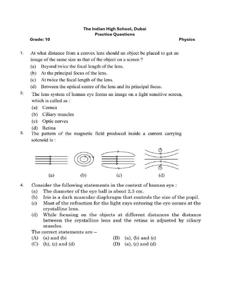 GR 10 Objective Type Questions | PDF