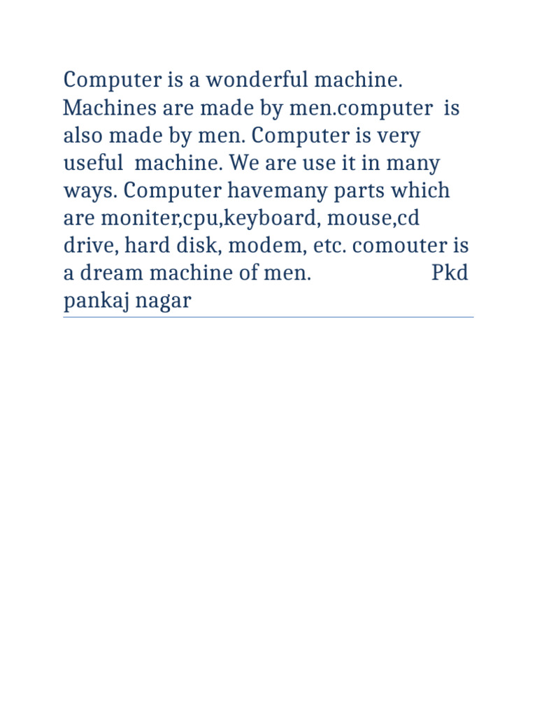 Computer Is A Wonderful Machine | PDF