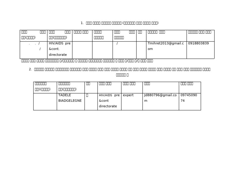 EGP Unit and Personnel Collection Form | PDF