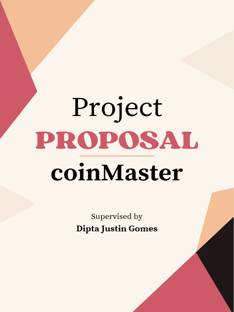Cream Pink Creative Geometric Project Proposal Cover Page A4 | PDF