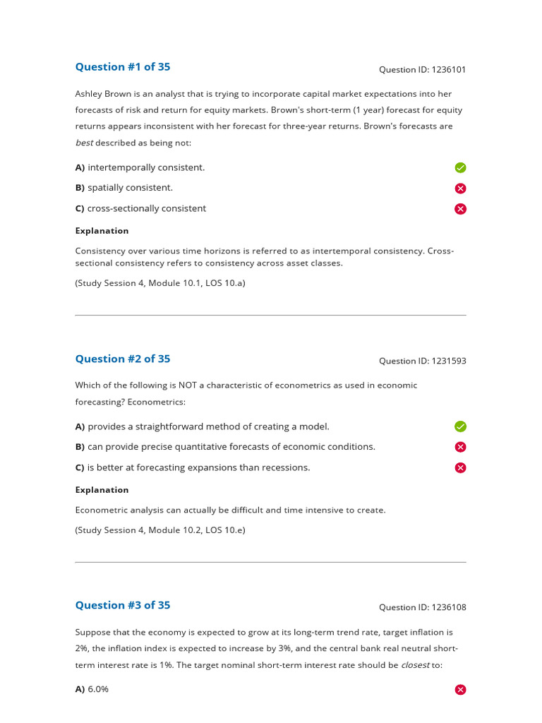 Ans Question Bank Lv3 | PDF | Asset Allocation | Financial Risk
