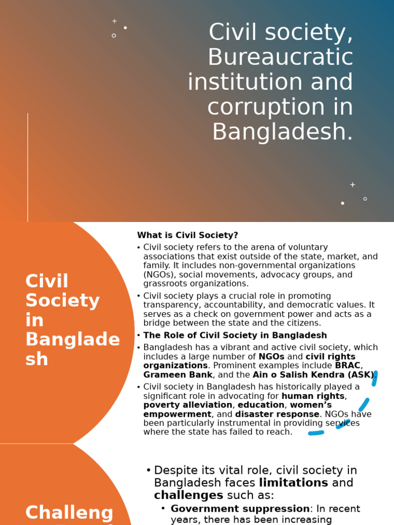 Civil Society's Role in Bangladesh's Governance | PDF | Political Corruption | Corruption