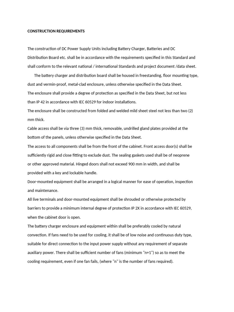 Specification For AC UPS | PDF