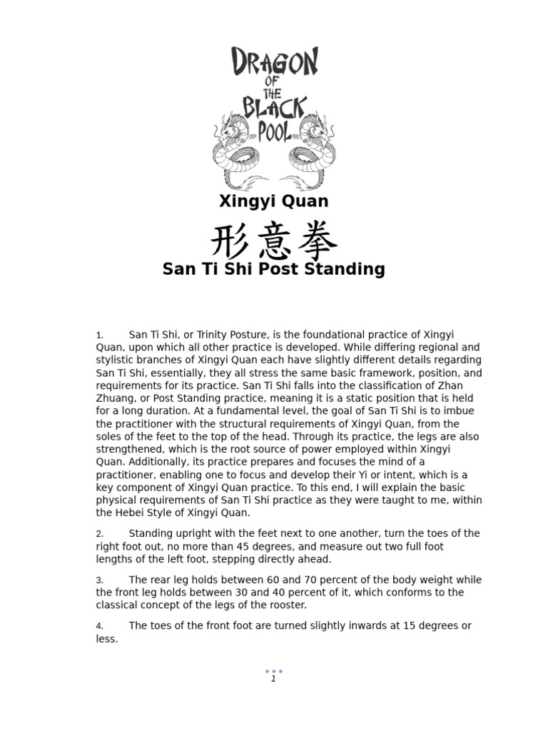 San Ti Shi: Foundations of Xingyi Quan | PDF | Hand | Limbs (Anatomy)