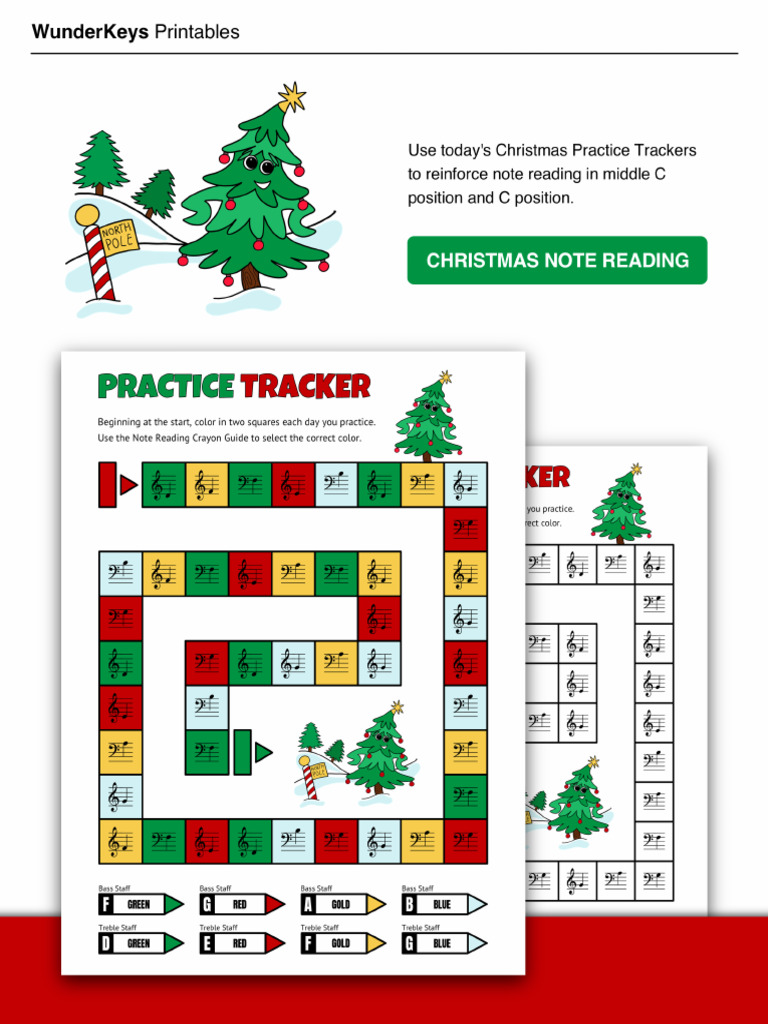 Christmas-Note-Reading-Practice-Tracker | PDF