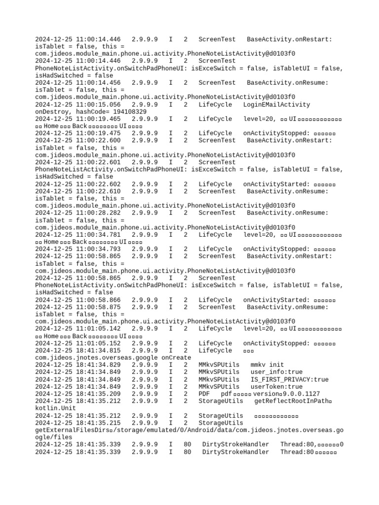 2024-12-25 78673329 Log | PDF | Software | Mobile Computers