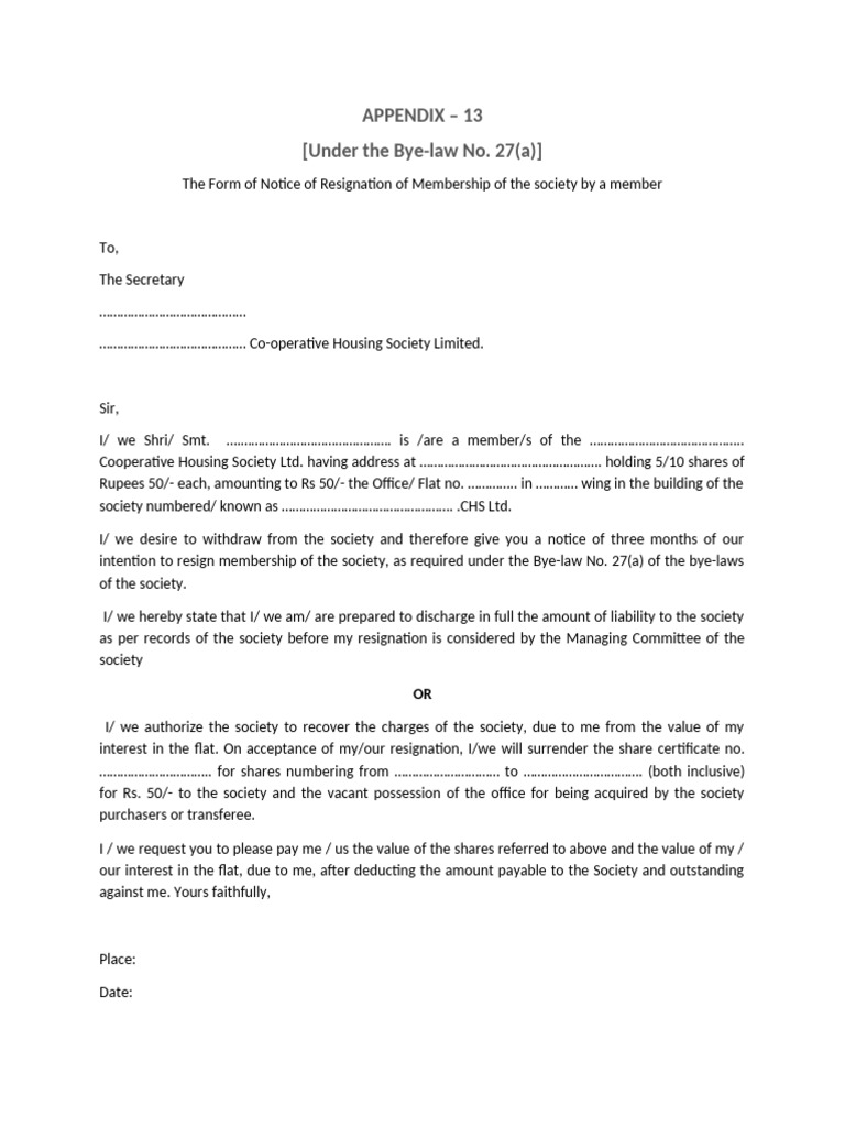 Appendix 13 Bye Lawsno.27a | PDF