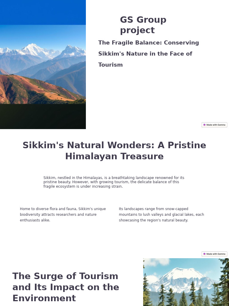 The Fragile Balance Conserving Sikkims Nature in The Face of Tourism ...