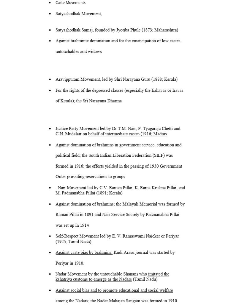 Caste Movements | PDF