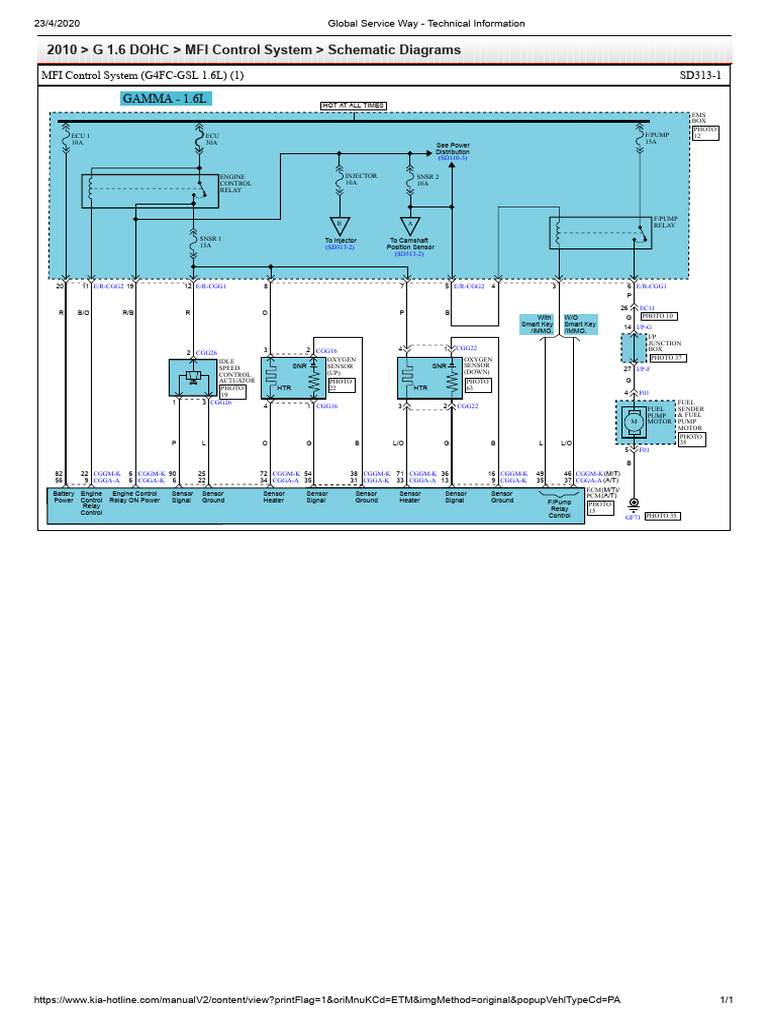 MFI Control System Overview for G4FC | PDF | Vehicles | Mechanical ...