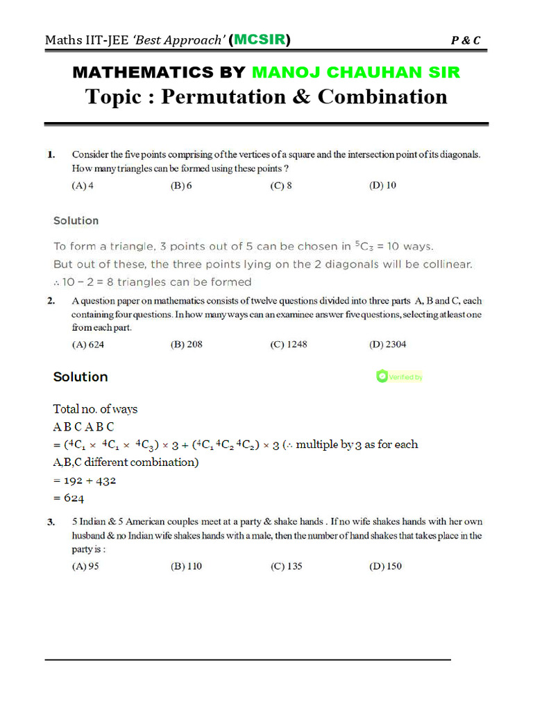 QAS PNC Sheet Solution | PDF | Mathematics