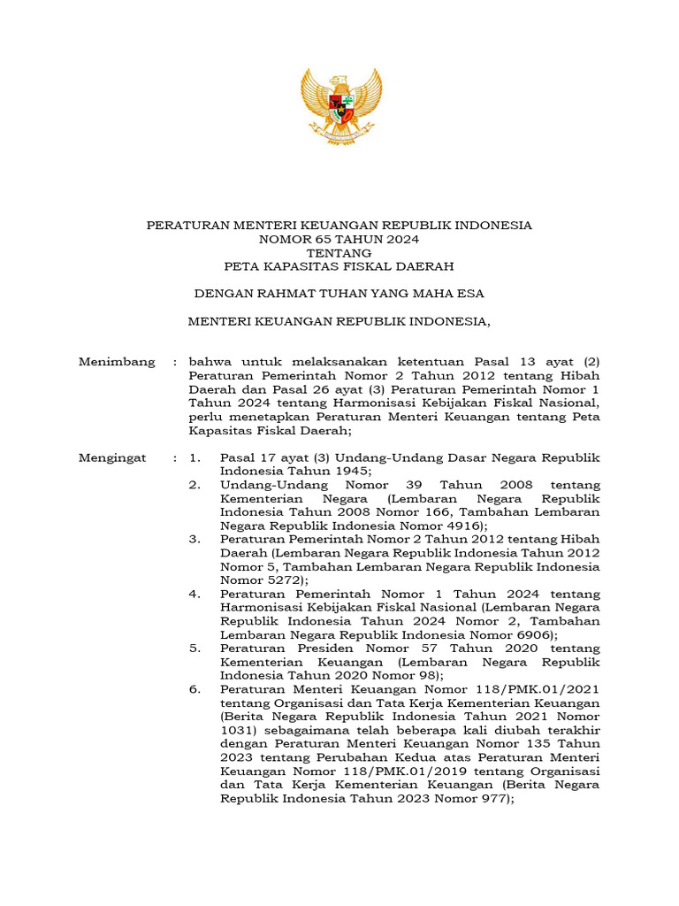 2024 Pmkeuangan 065 | PDF