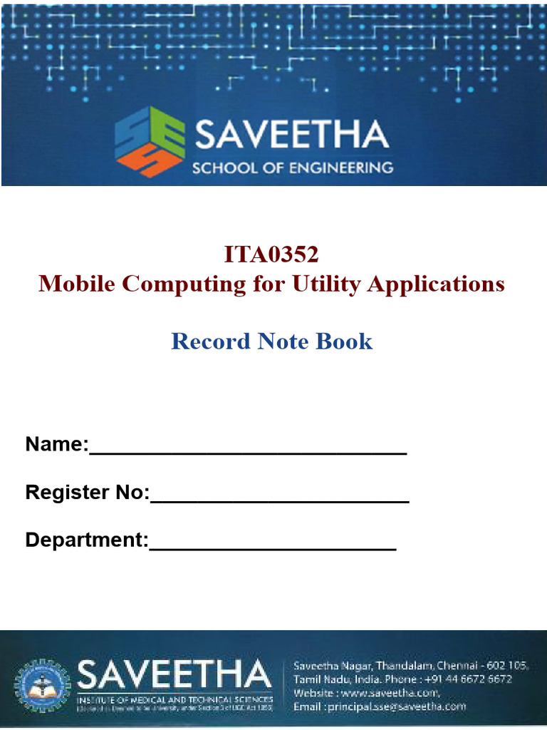 Mobile App Development Experiments | PDF | Android (Operating System) | Typefaces