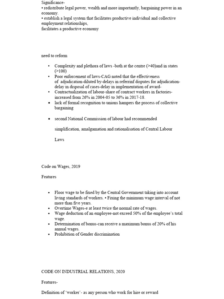 Labour reforms | PDF | Employment | Social Security (United States)