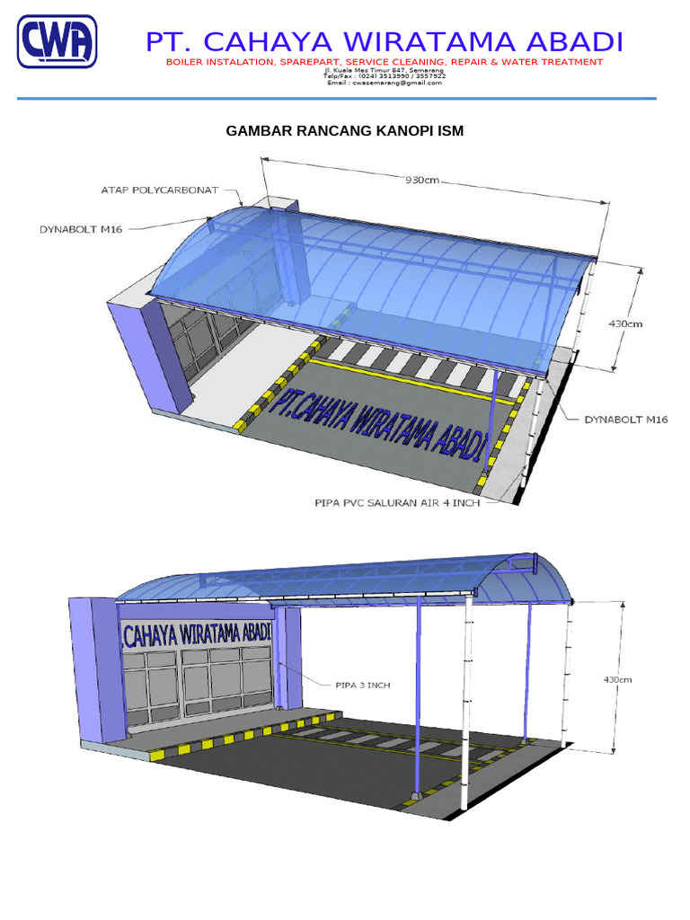 Gambar Rancang Kanopi Is1 | PDF